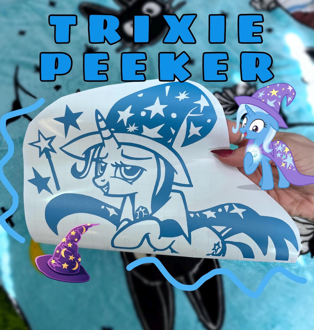 MLP Trixie Lulamoon Car Laptop Sticker Peeker Decal Permanent Cricut ...