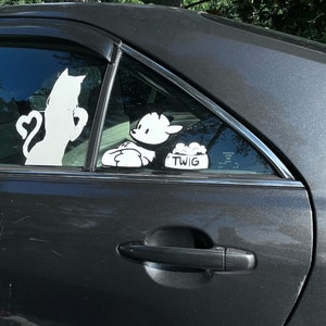 Hilda Twig Netflix Show Deer Fox Cartoon Character Vinyl Layered Black ...