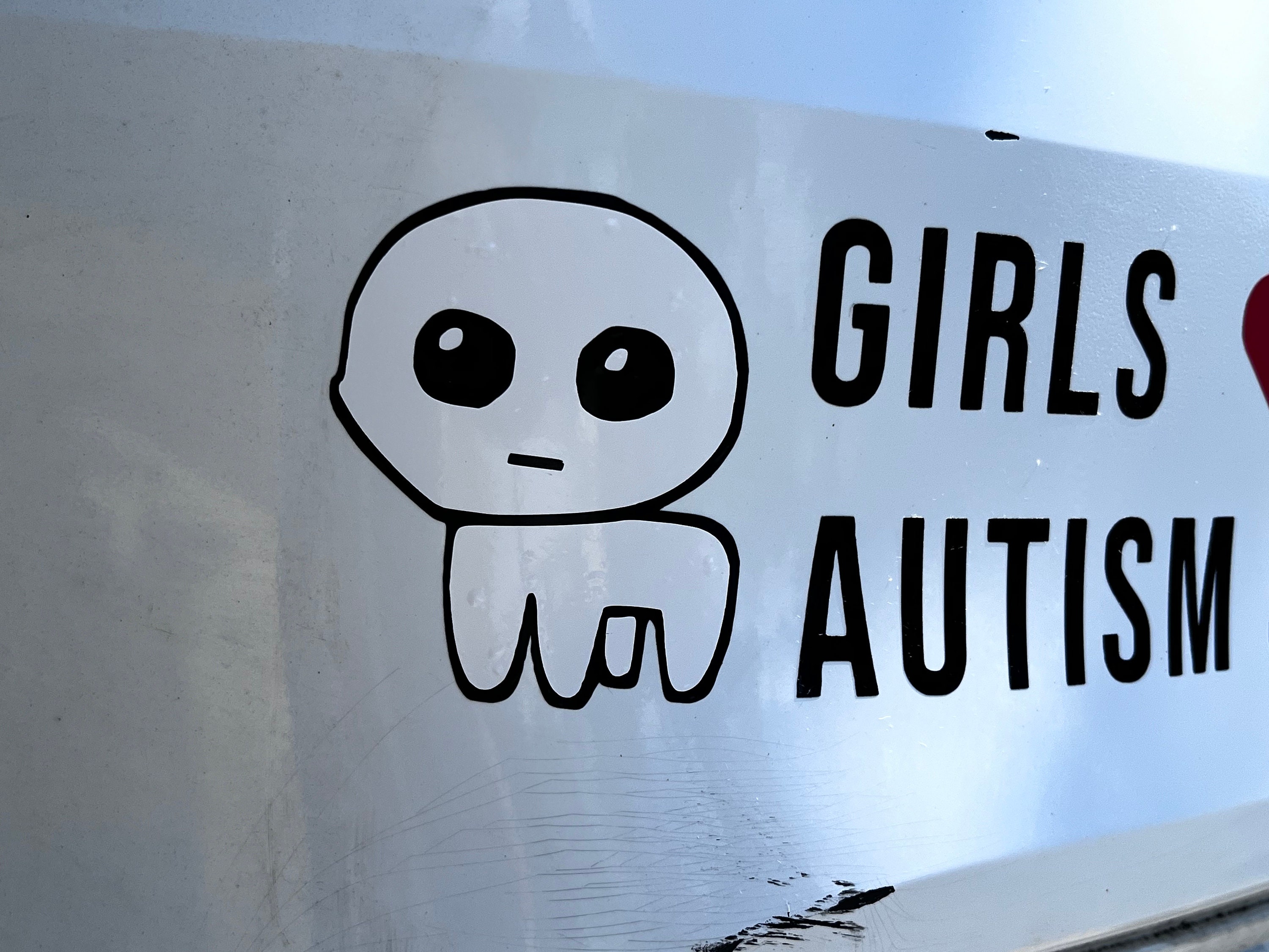 Autism Creature Vinyl Decal Adhesive Layered Cricut Black & White - Etsy