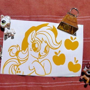 MLP Applejack My Little Pony Mane Equestria Girls Car Sticker Adhesive ...