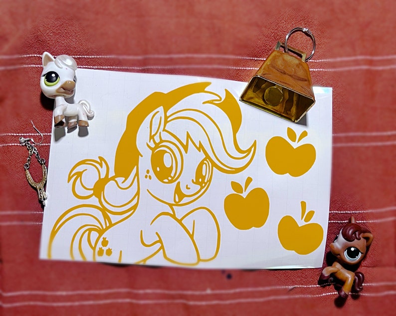 MLP Applejack My Little Pony Mane Equestria Girls Car Sticker Adhesive ...