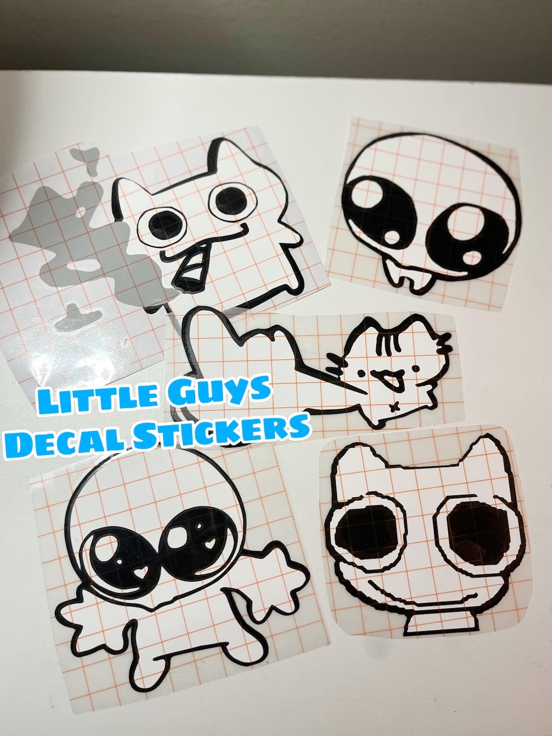 Little Guy Creatures Decals Layered Vinyl Sticker Meme Cat Characters ...