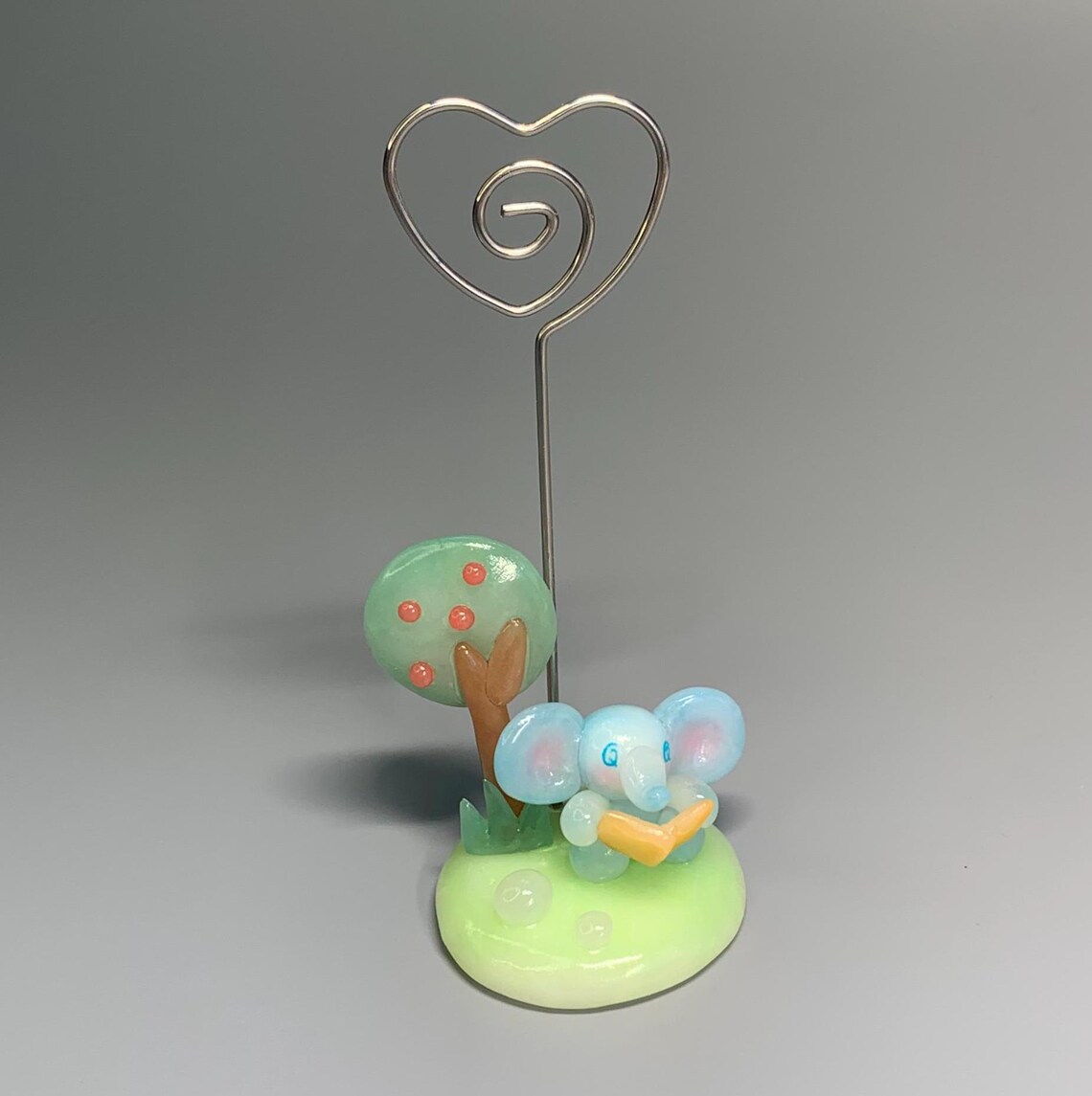 Handcrafted Animal-themed Polymer Clay Card Holders Cute Desk Decor ...