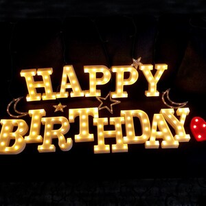 HAPPY BIRTHDAY | Marquee 9" LED Alphabet Letters & Numbers | Happy ...