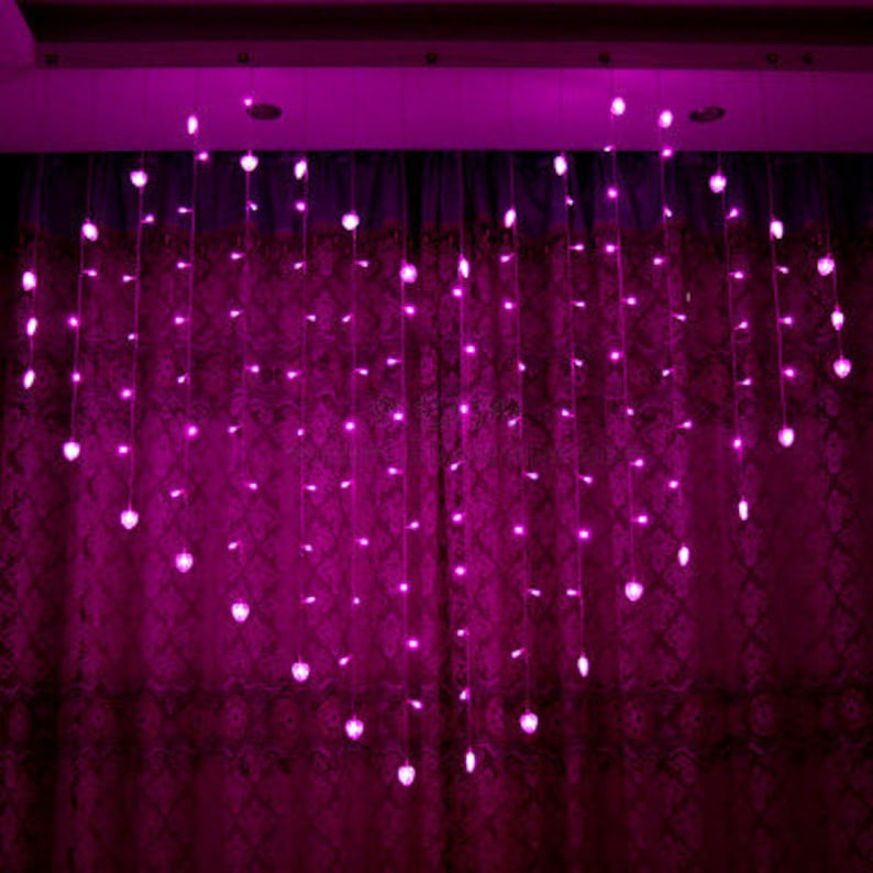 LED Lights Heart Curtain, for a Window, Bedroom Decoration, Proposal ...