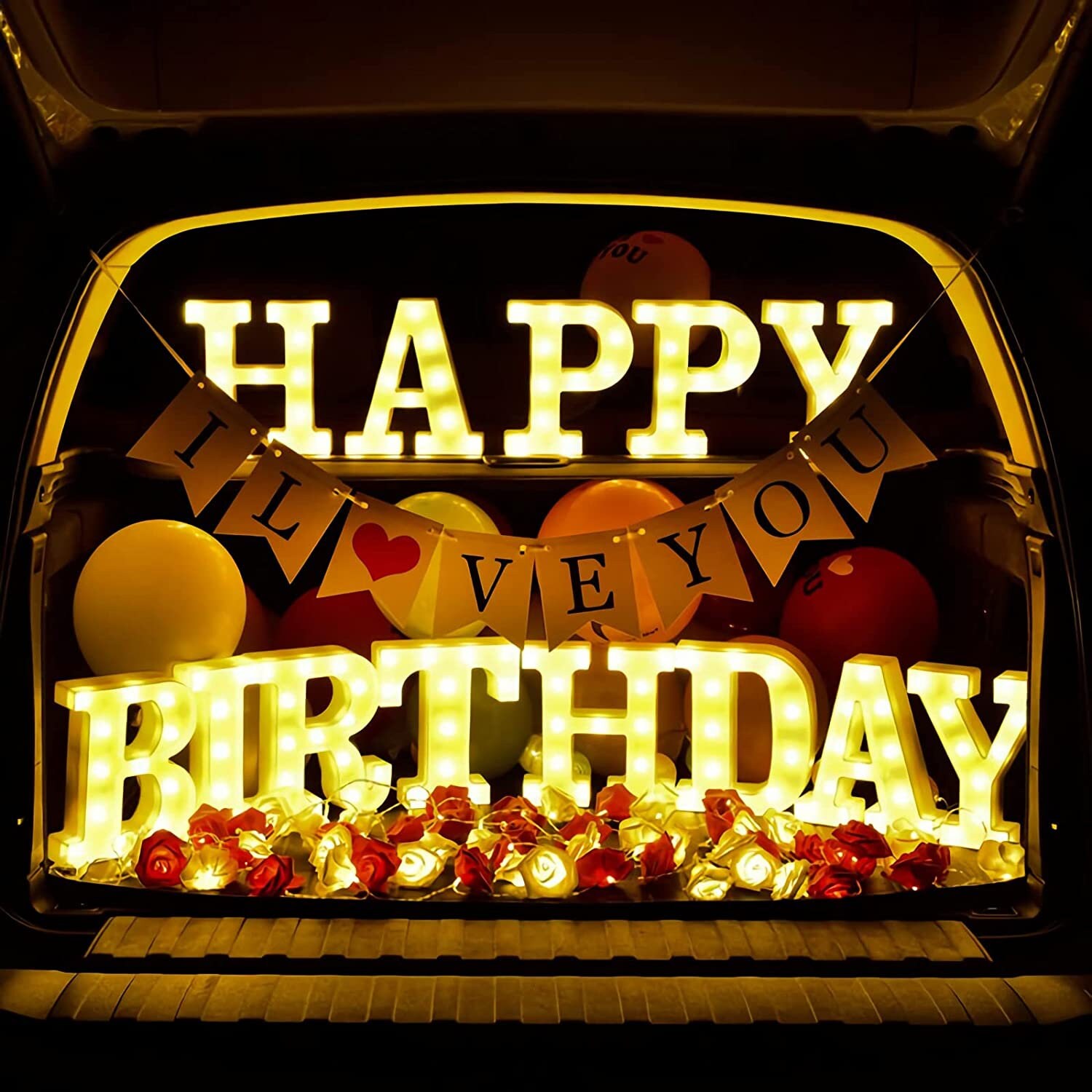 HAPPY BIRTHDAY | Marquee 9" LED Alphabet Letters & Numbers | Happy ...
