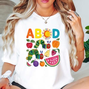 Animals Alphabet T-shirt, Teacher & Kids ABC Learning Tee, Back to ...