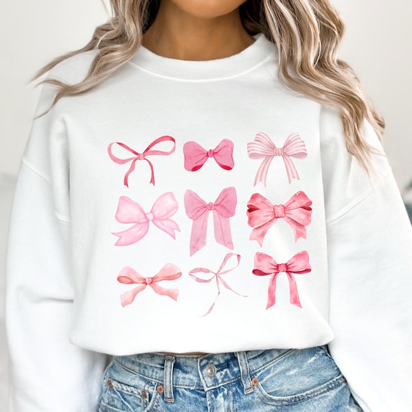 Pink Ribbon Sweatshirt - Etsy