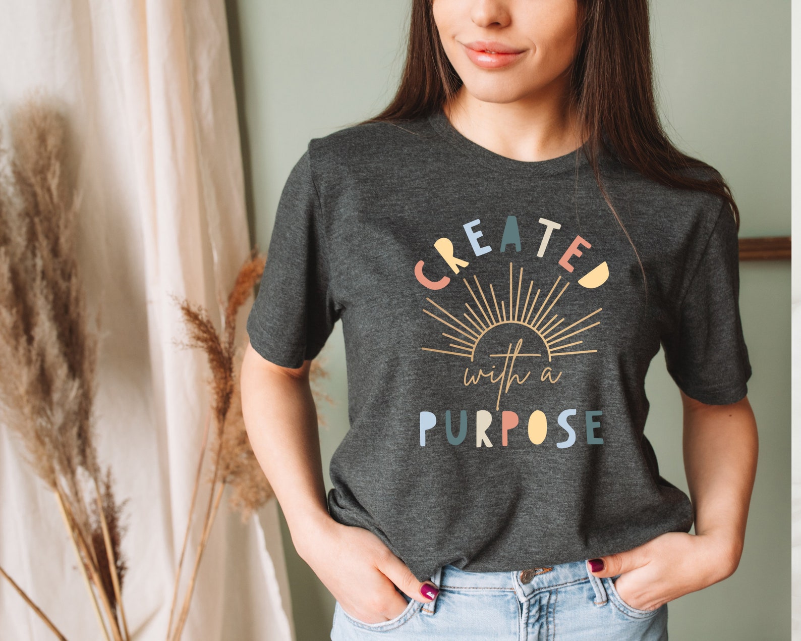 Created With A Purpose Shirt, Jesus Tee, Christian Shirts for Kids ...