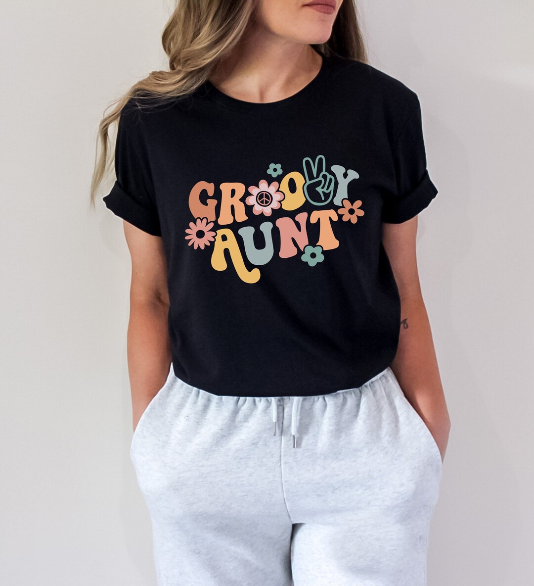 Groovy Aunt Shirt, Auntie Shirt, Family Groovy Shirts, New Aunt Gift ...