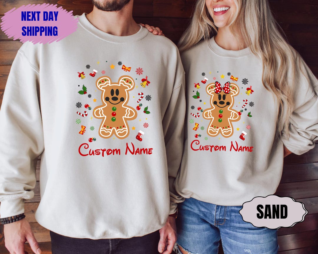 Mickey and Friends Gingerbread Disney Sweatshirt, Disney Christmas ...