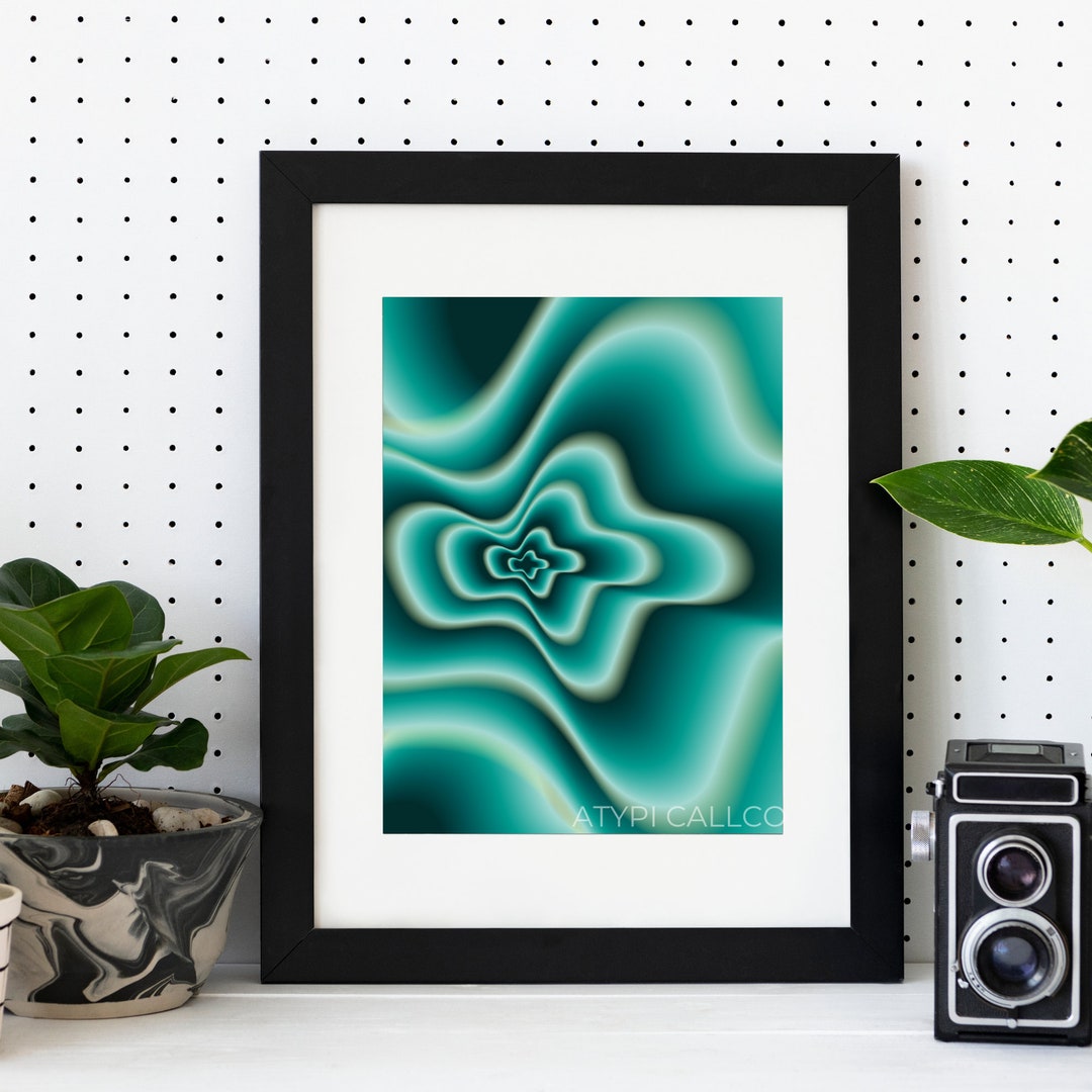 Green Warp Abstract Printable Wall Decor - Etsy Canada