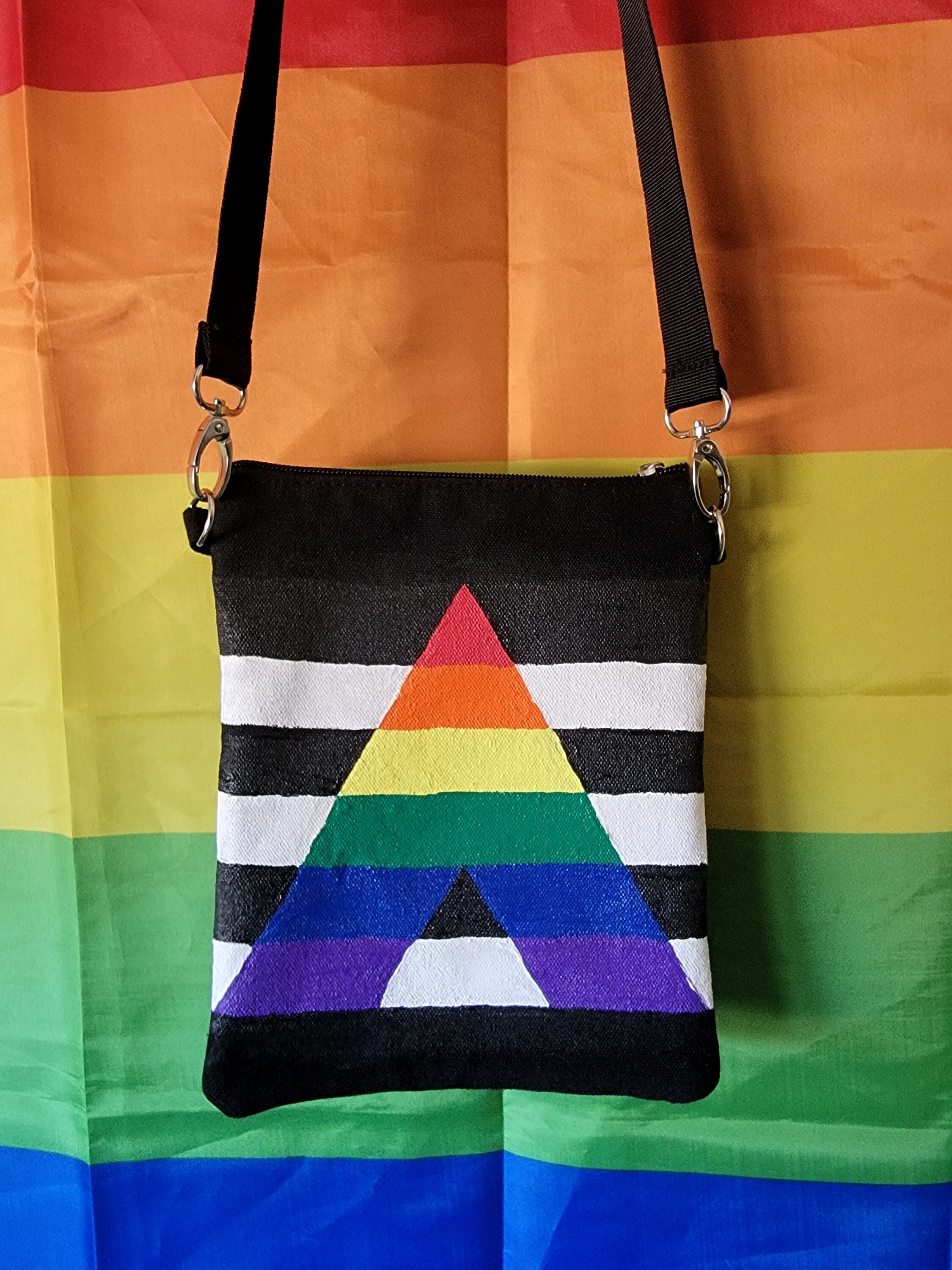 Lovebag Custom Hand Painted Pride Flags LGBTQ Rights Crossbody Bag - Etsy