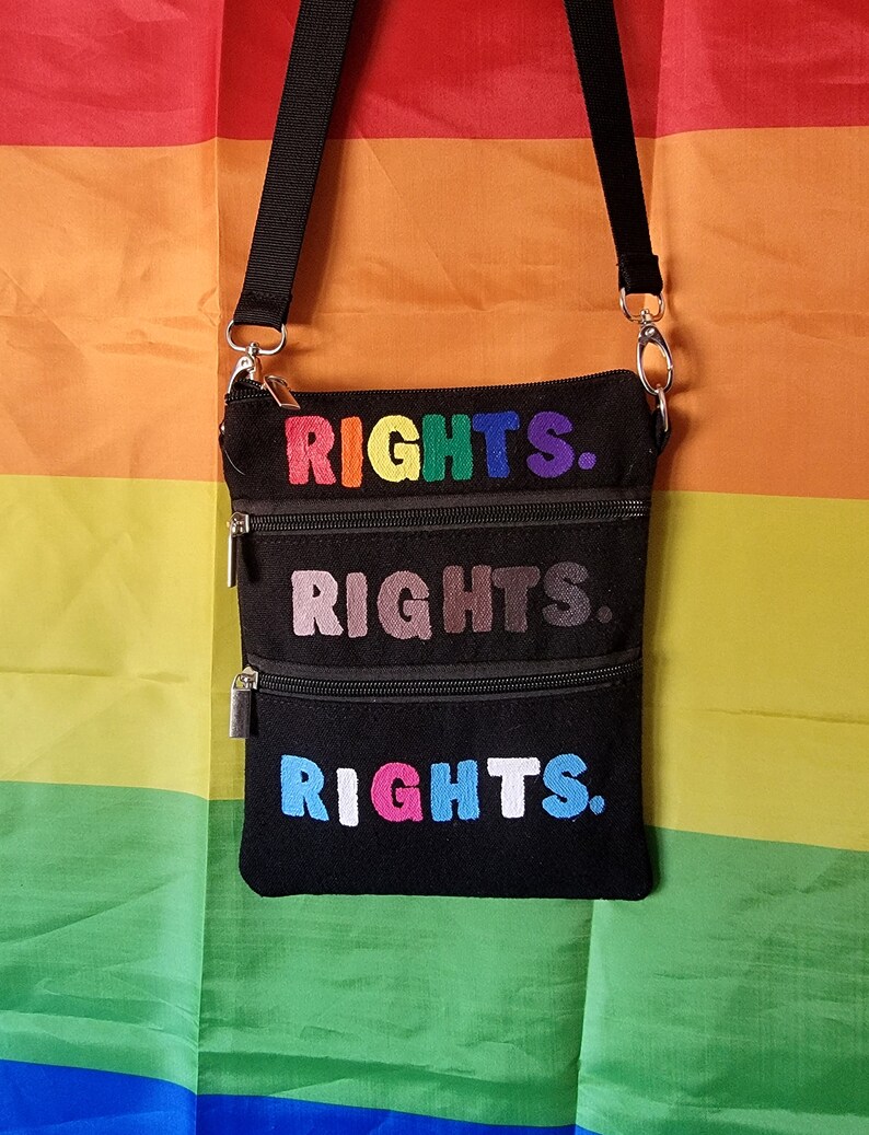 Lovebag Custom Hand Painted Pride Flags LGBTQ Rights Crossbody Bag - Etsy