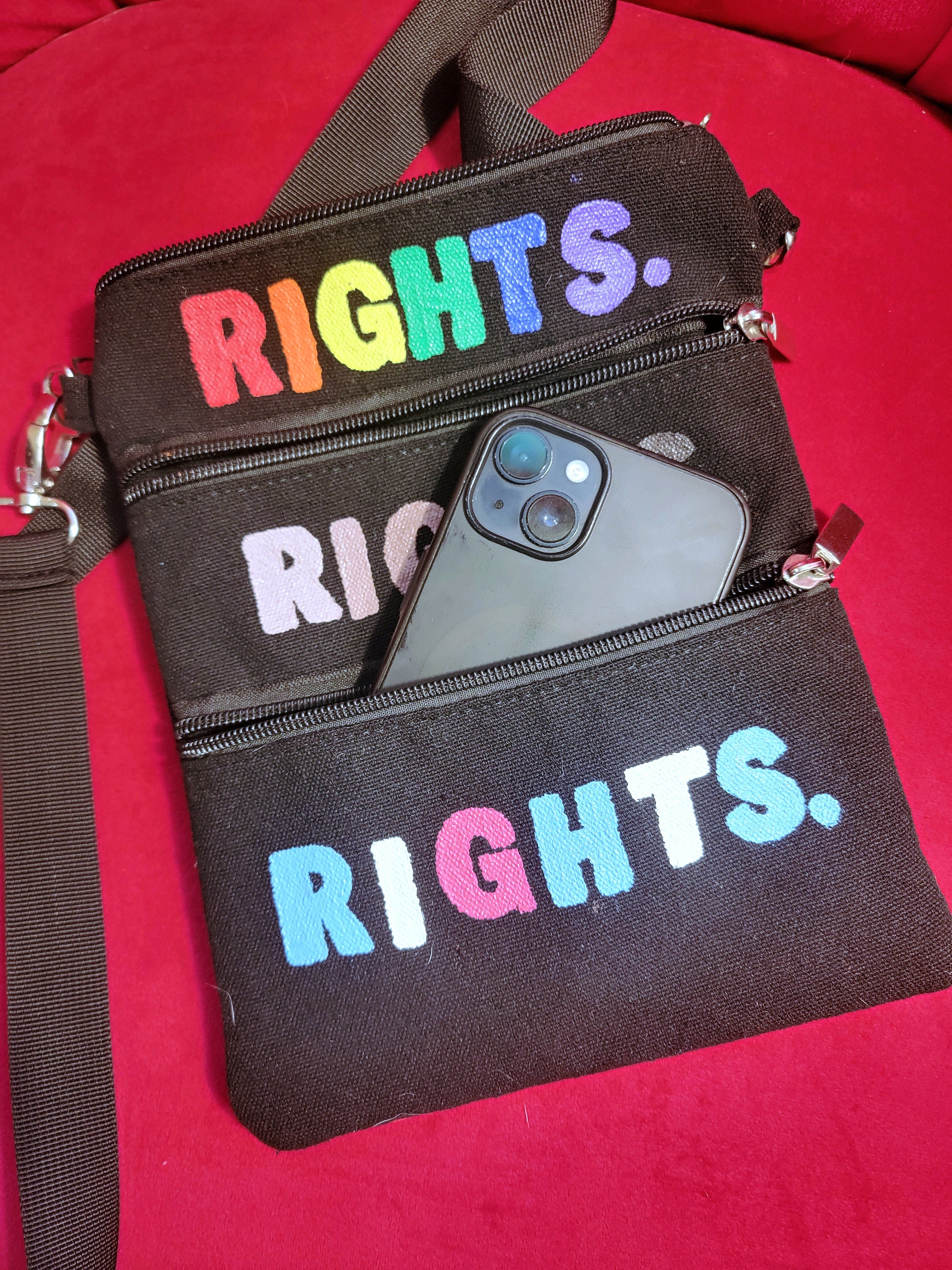 Lovebag Custom Hand Painted Pride Flags LGBTQ Rights Crossbody Bag - Etsy