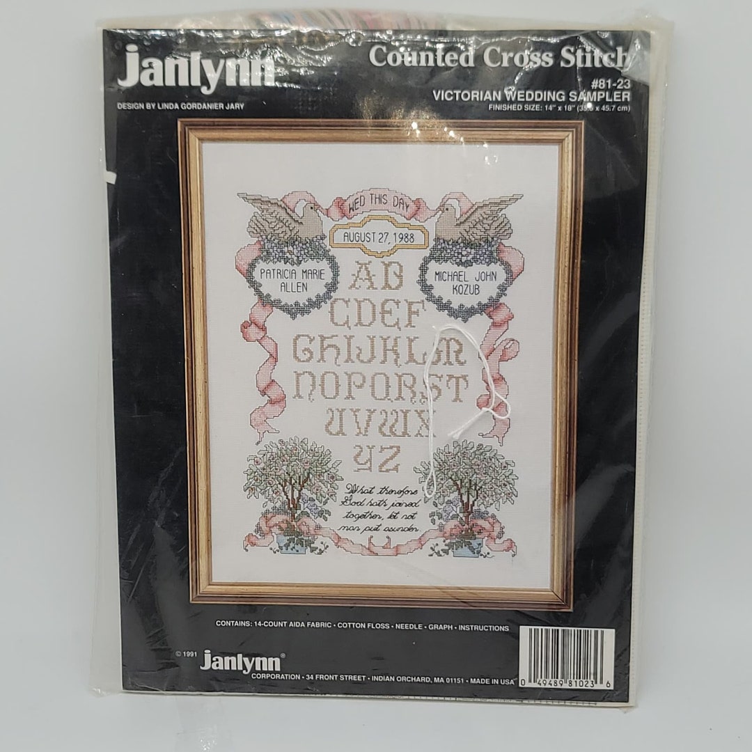 Janlynn Victorian Wedding Sampler Counted Cross Stitch - Etsy