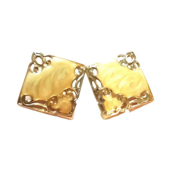 Vintage 5 Sets Multi Colored Metal Stud Post Enameled… - Gem