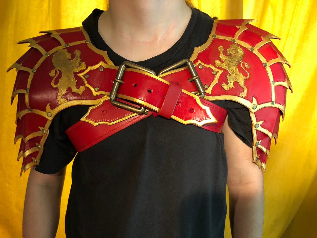 Real Leather Shoulder Armor Set for Larp, Cosplay, Halloween - Etsy
