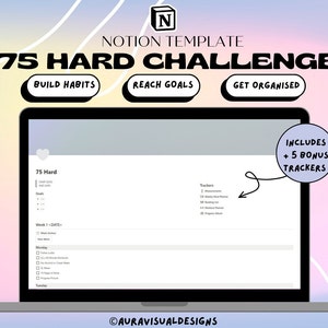 75 Hard Notion Template | Habit Tracker, 75 Hard Digital, Customizable ...