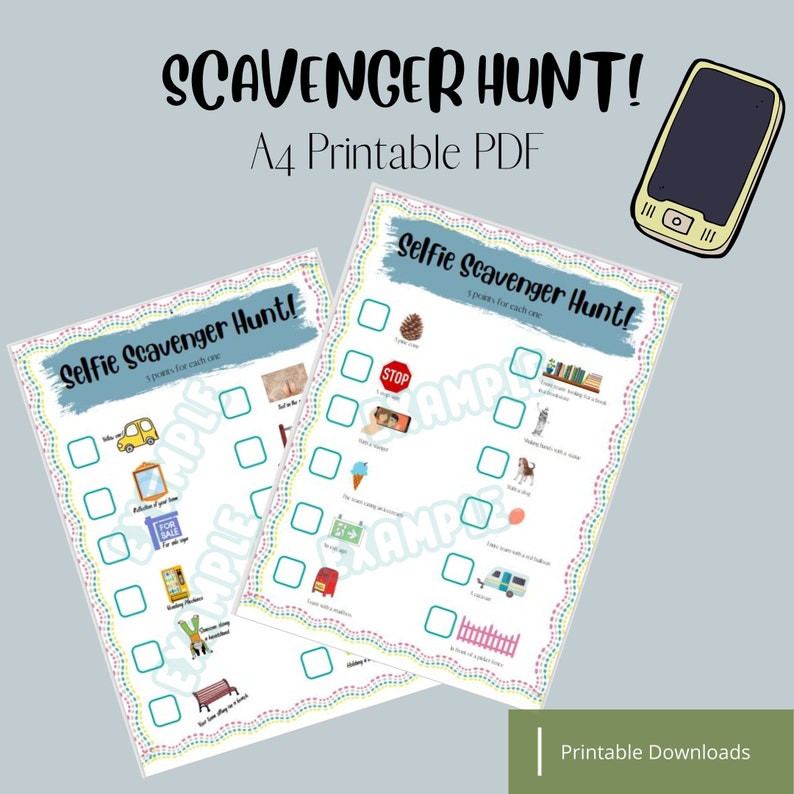 Phone Scavenger Hunt | Selfie Scavenger Hunt | Video Scavenger Hunt ...