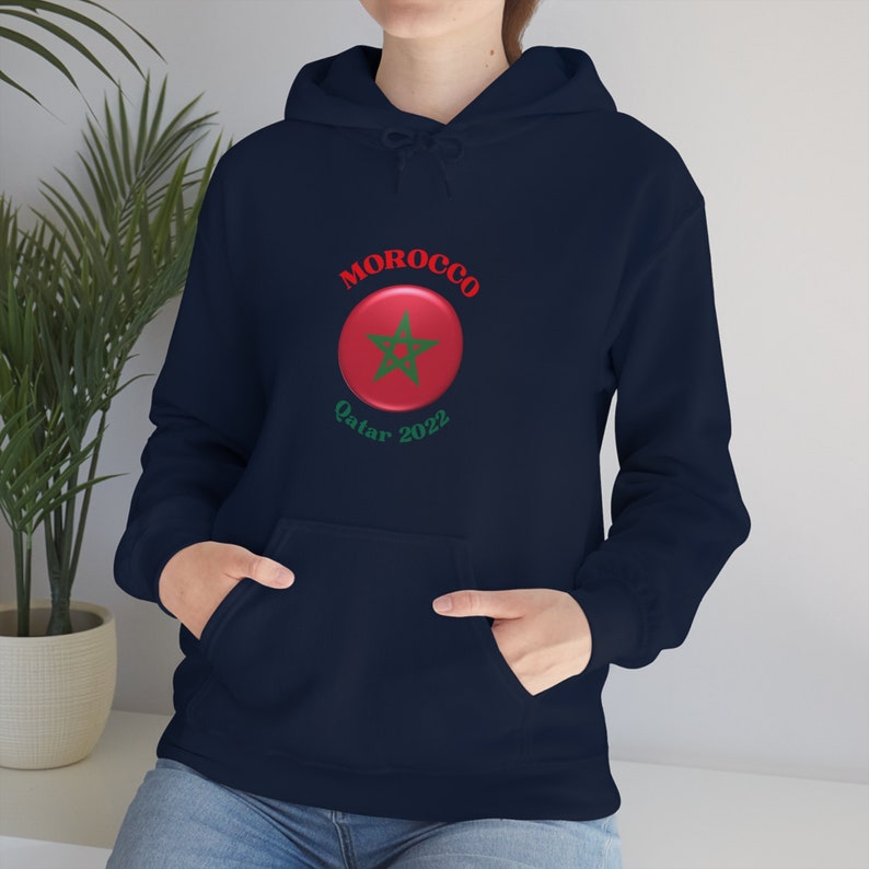 Morocco World Cup Sweater, Morocco Team Fan Hoodie, World Cup 2022 Unisex Heavy Blend Hooded ...