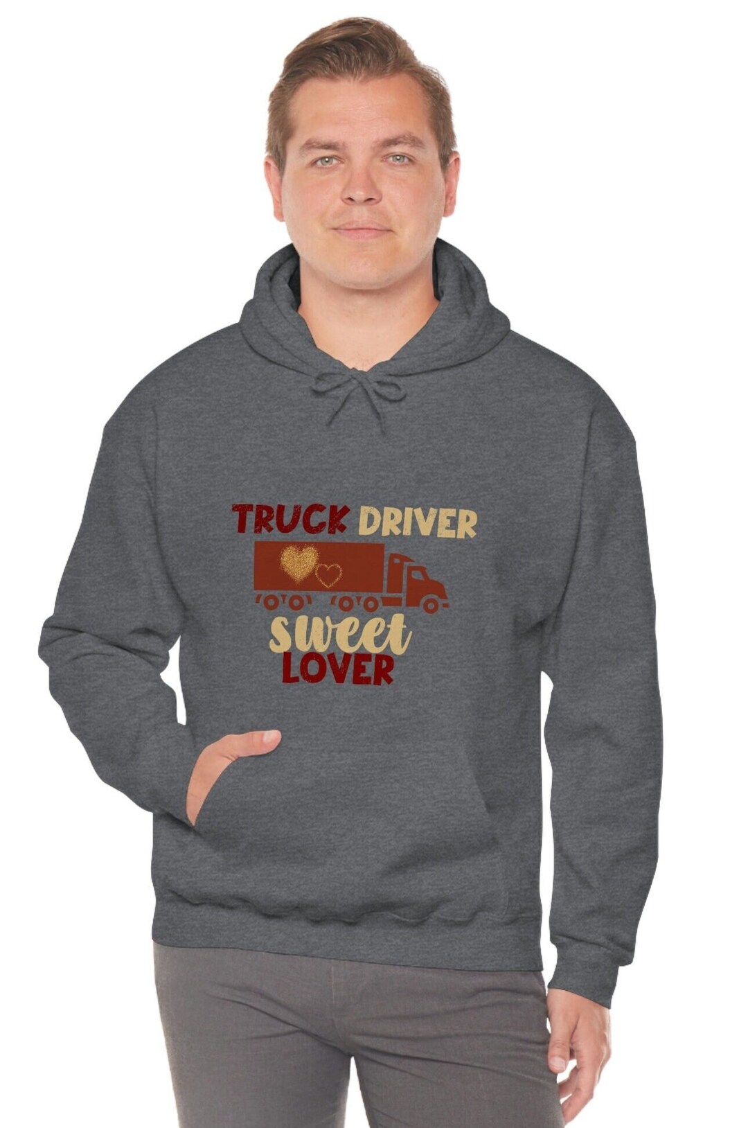 Truck Driver Sweet Lover Hoodie: Unisex Cotton-blend Sweatshirt - Etsy