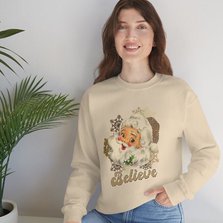 Vintage Santa Claus Sweater, Christmas Sweatshirt, Xmas Holiday Gifts ...