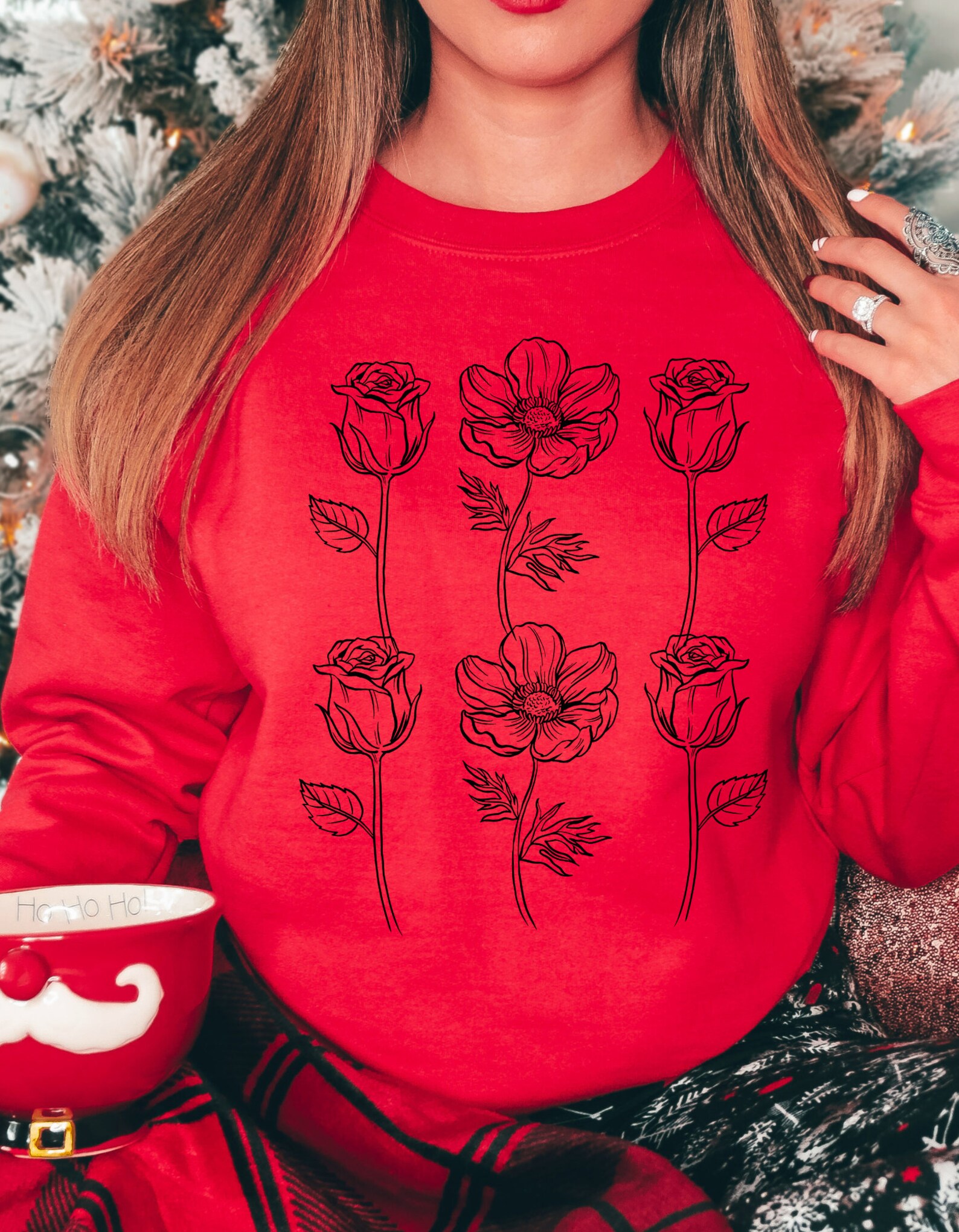 Flowers Sweatshirt, Floral Sweater for Women, Nature Lovers Unisex ...