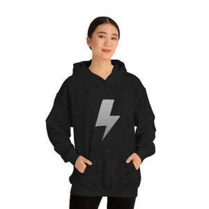 Men Lightning Bolt Hoodie, Lightning Sweater, Bolt Pullover, Trendy Lightning Unisex Heavy Blend ...