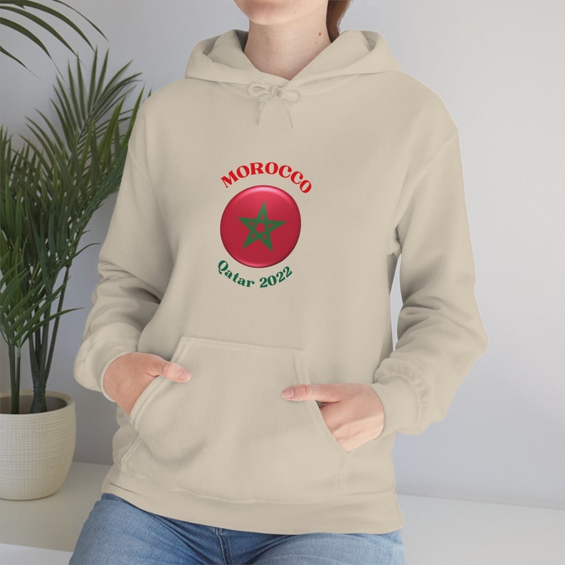 Morocco World Cup Sweater, Morocco Team Fan Hoodie, World Cup 2022 Unisex Heavy Blend Hooded ...