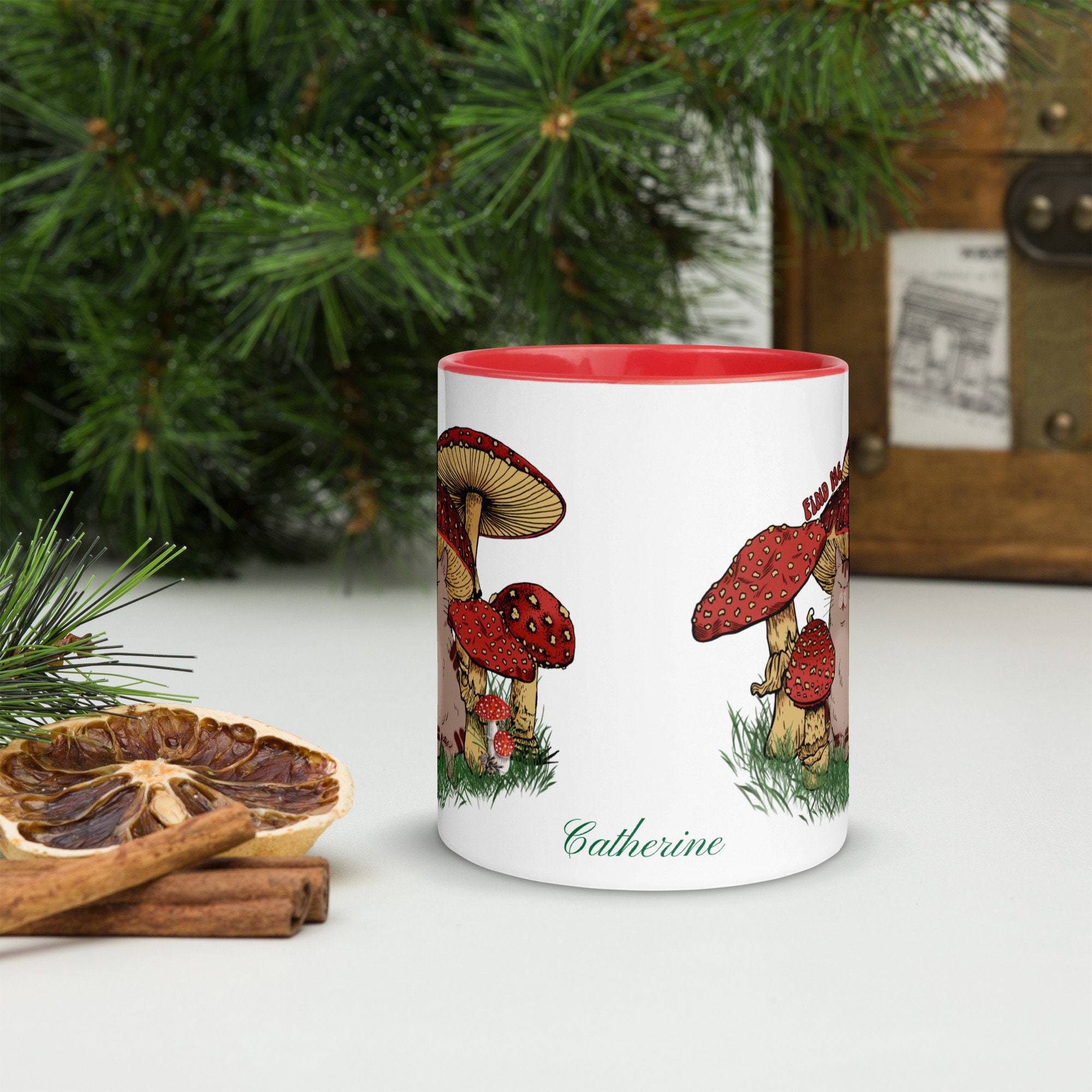 Personalized Mushroom Coffee Mug 11 Oz Cottage Core Mug With - Etsy