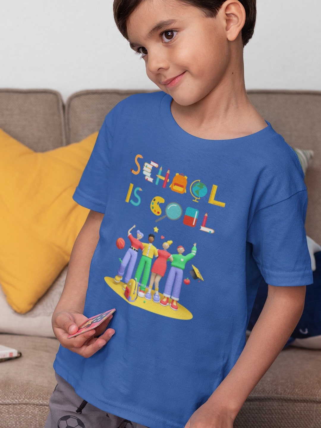 Kids School Shirt, Kids Soft Style School Tee, Back to School Clothing ...