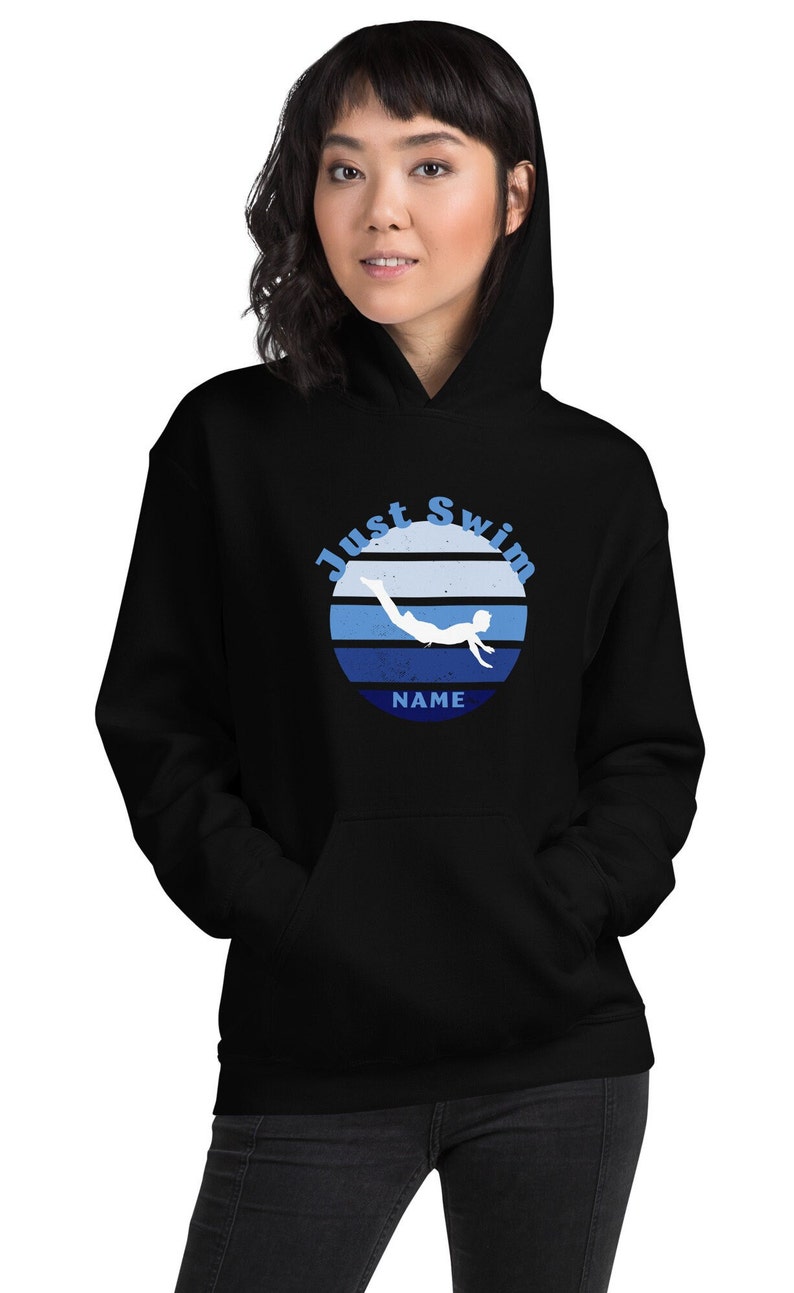 Personalized Swimmer Hoodie. Custom Swim Team Sweater, Swim Coach Gift ...
