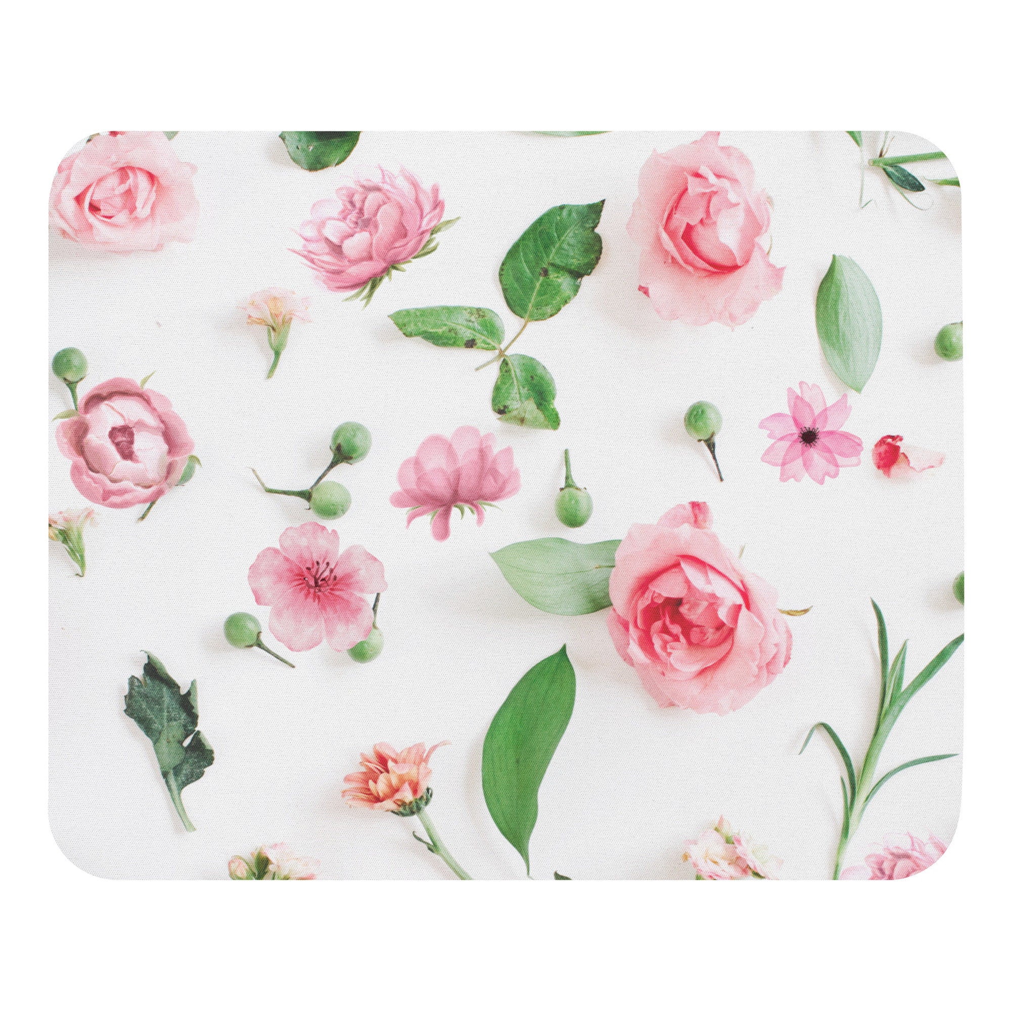 Pink Floral Mouse Pad, Roses Desk Accessory - Etsy