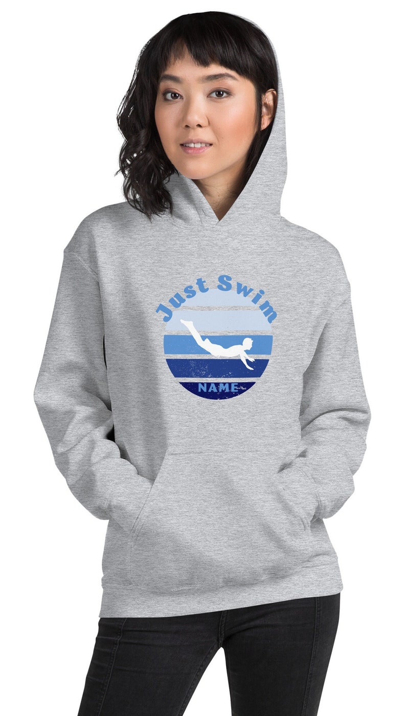 Personalized Swimmer Hoodie. Custom Swim Team Sweater, Swim Coach Gift ...