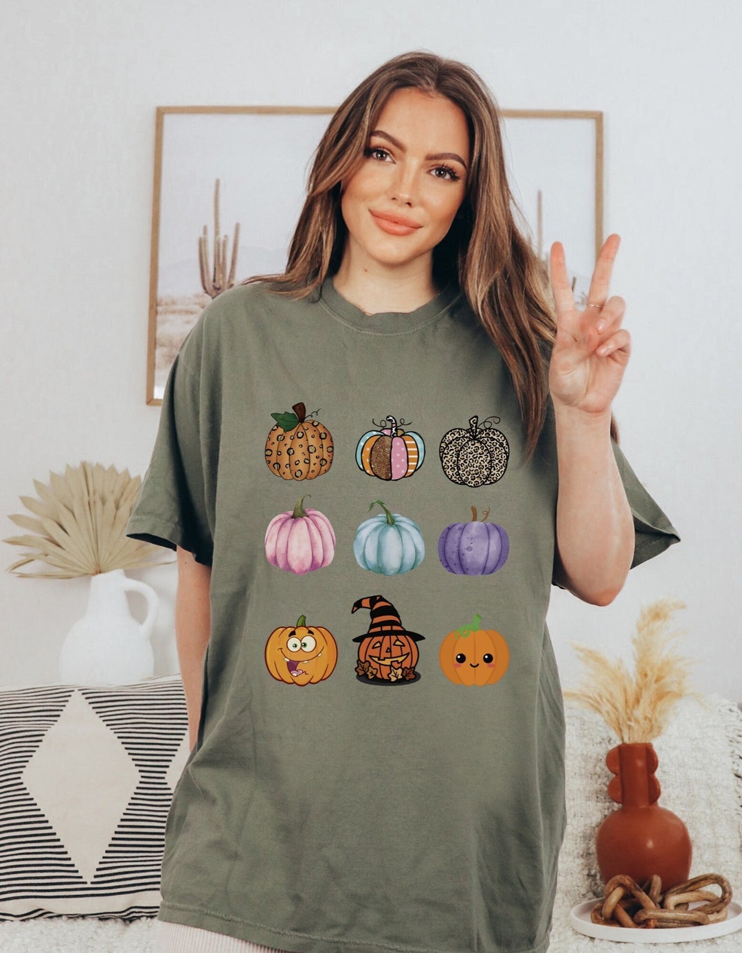 Comfort Colors Pumpkin Shirt, Unisex Pumpkin Patch Garment-dyed T-shirt ...