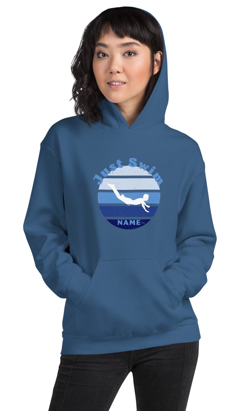 Personalized Swimmer Hoodie. Custom Swim Team Sweater, Swim Coach Gift ...