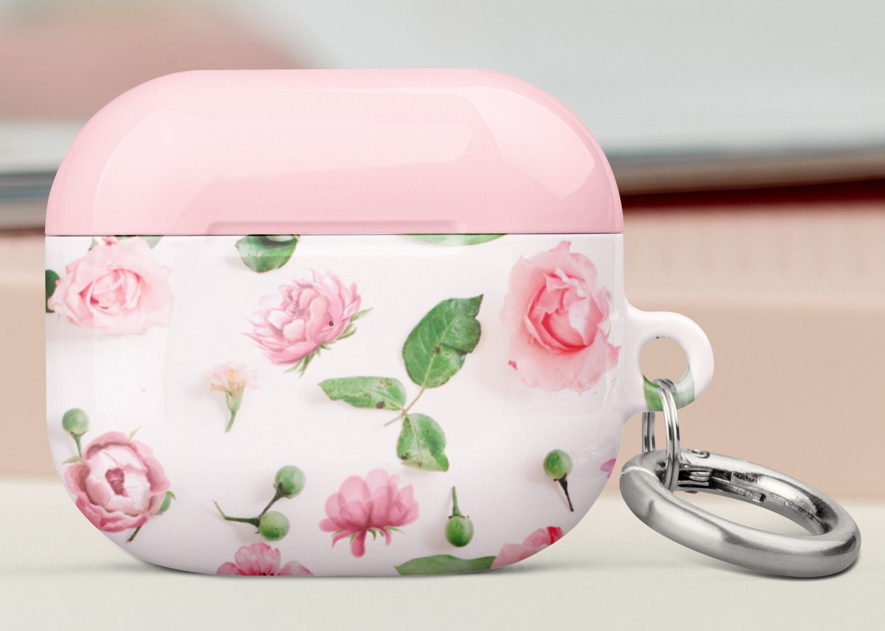 Pink Roses Floral Airpods Case Rose Flowers Case AirPod - Etsy