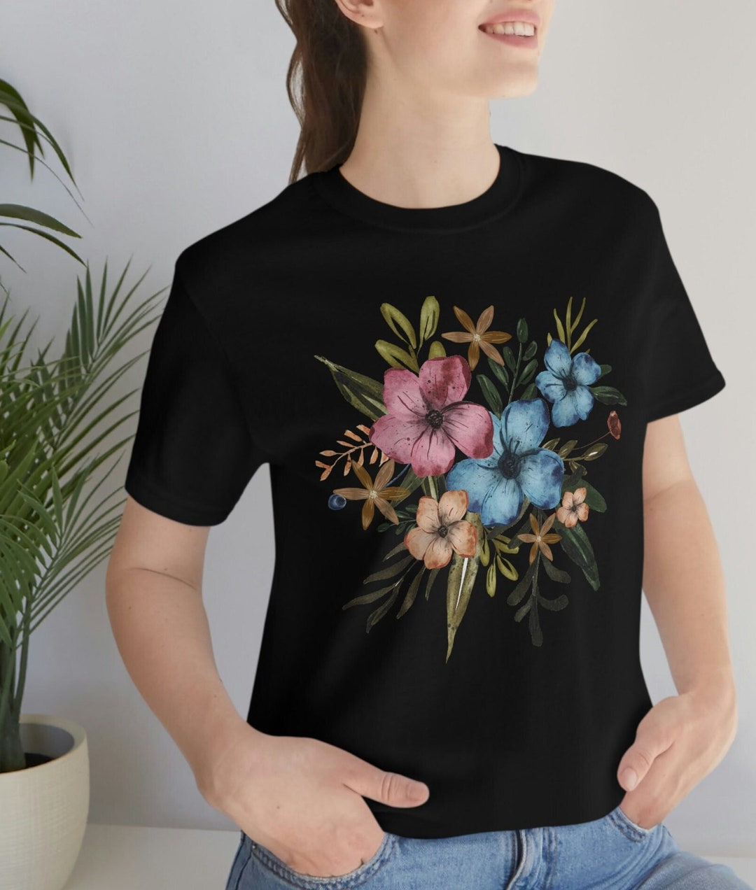 Botanical Shirt Wildflowers Shirt Gardening Shirt Wild - Etsy