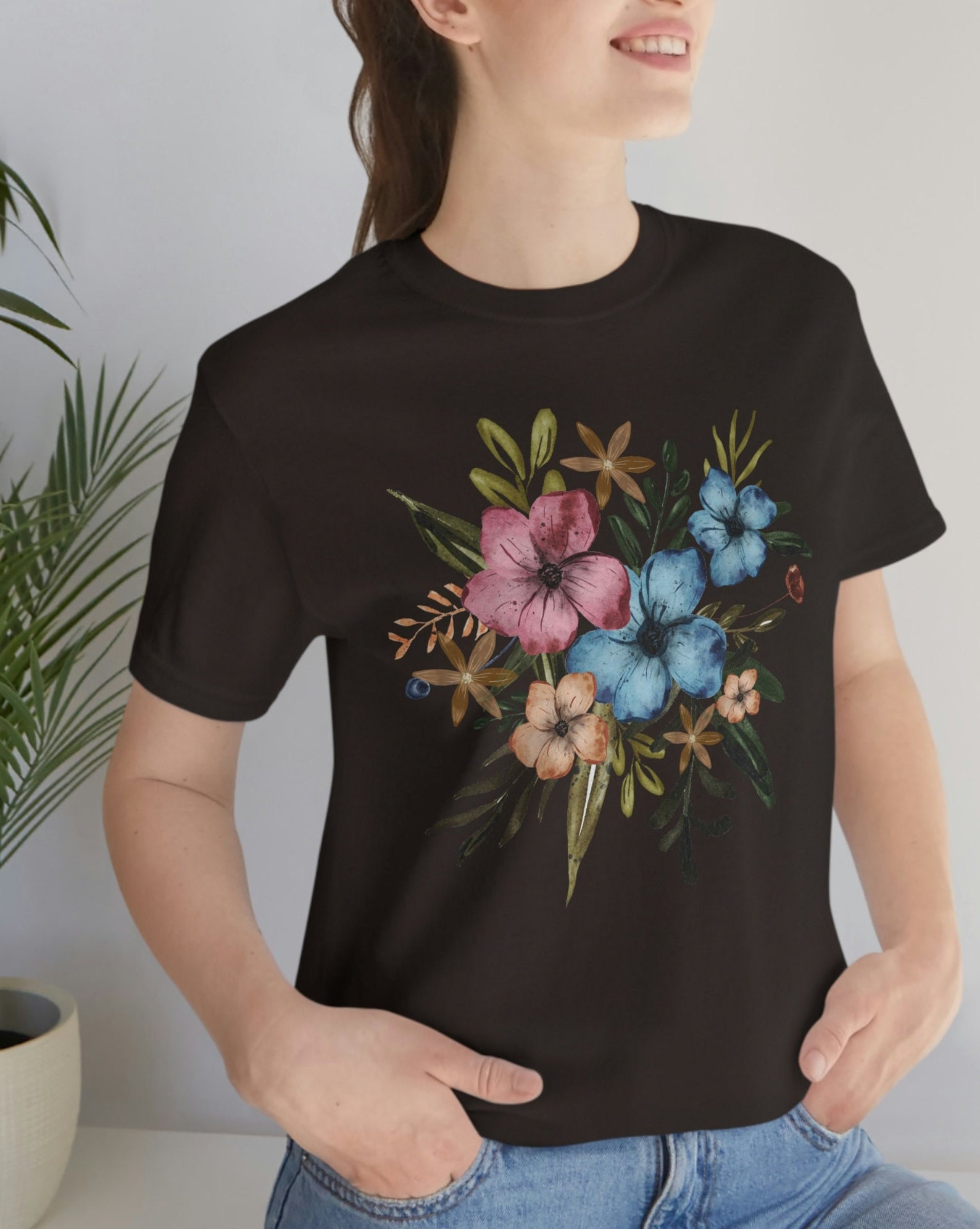 Botanical Shirt Wildflowers Shirt Gardening Shirt Wild - Etsy