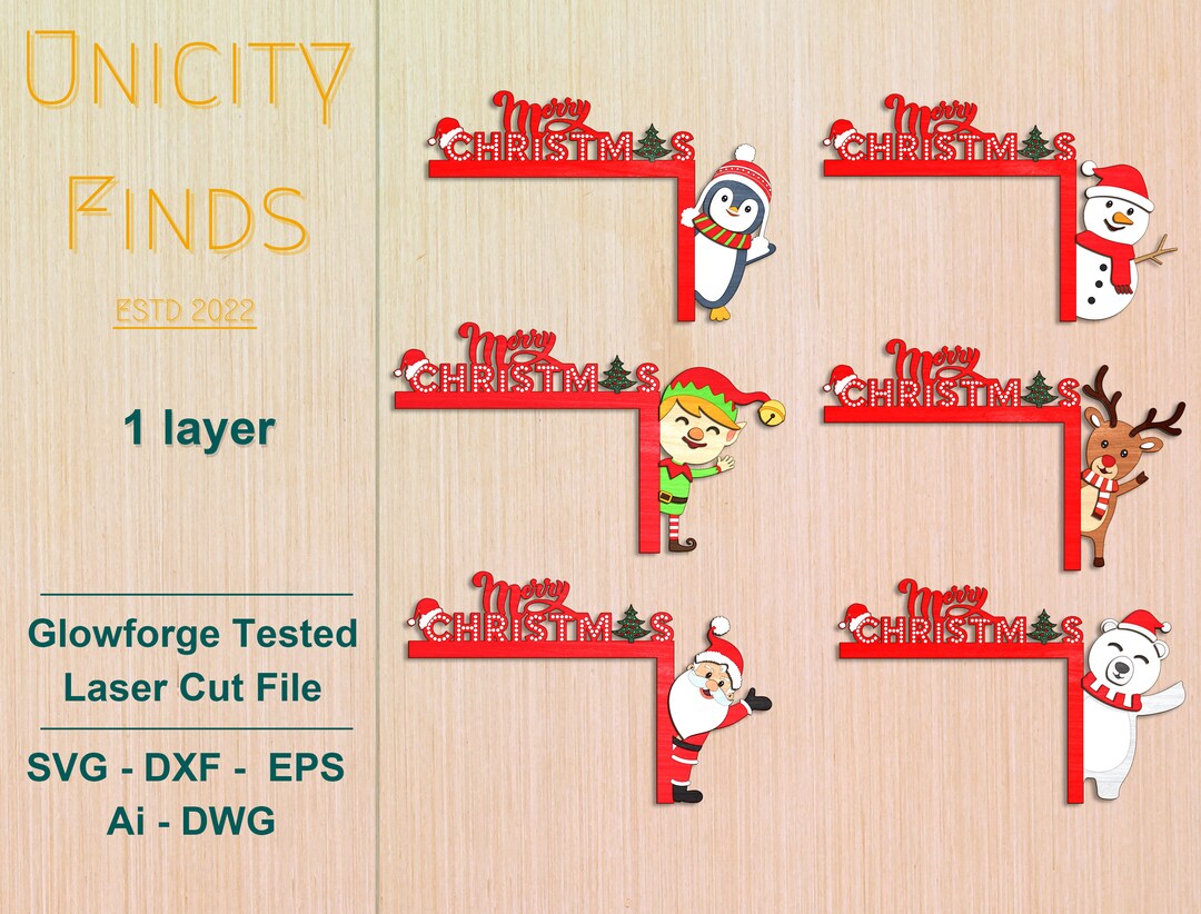 Christmas Door Corner Svg, Santa Claus Svg, Trim Corners Svg, Snowman ...