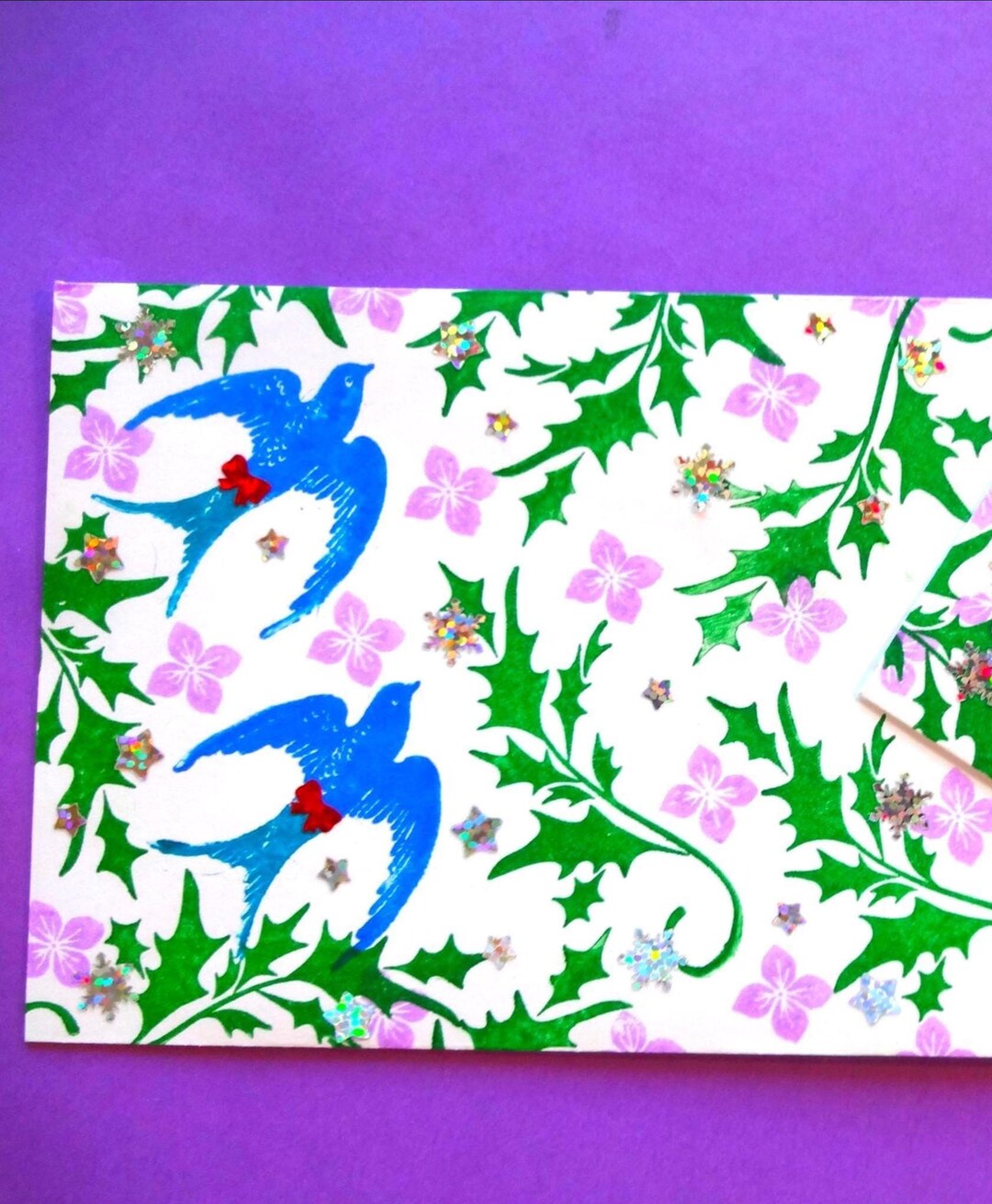 Handmade Set Letter Christmas Envelopes - Rubber Stamped Stationery ...