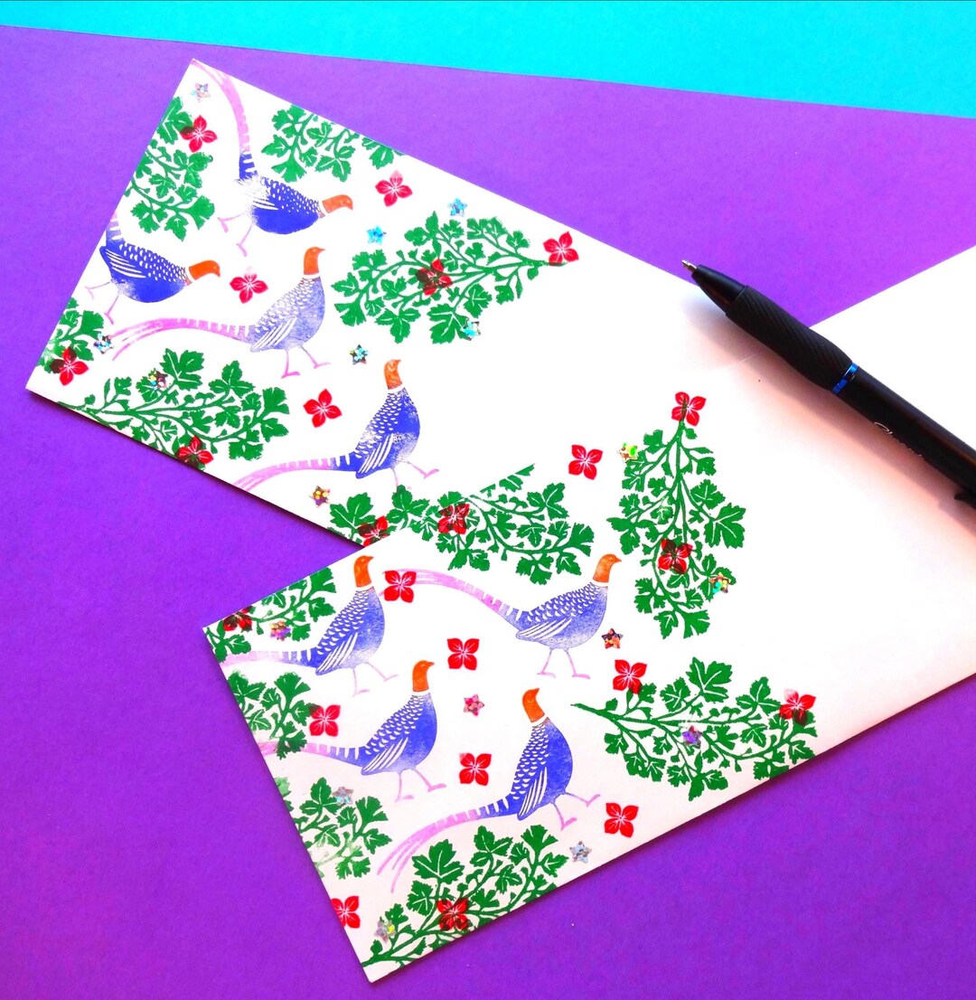 Assorted Set Handmade Letter Envelopes: Animal Rubber Stamped ...