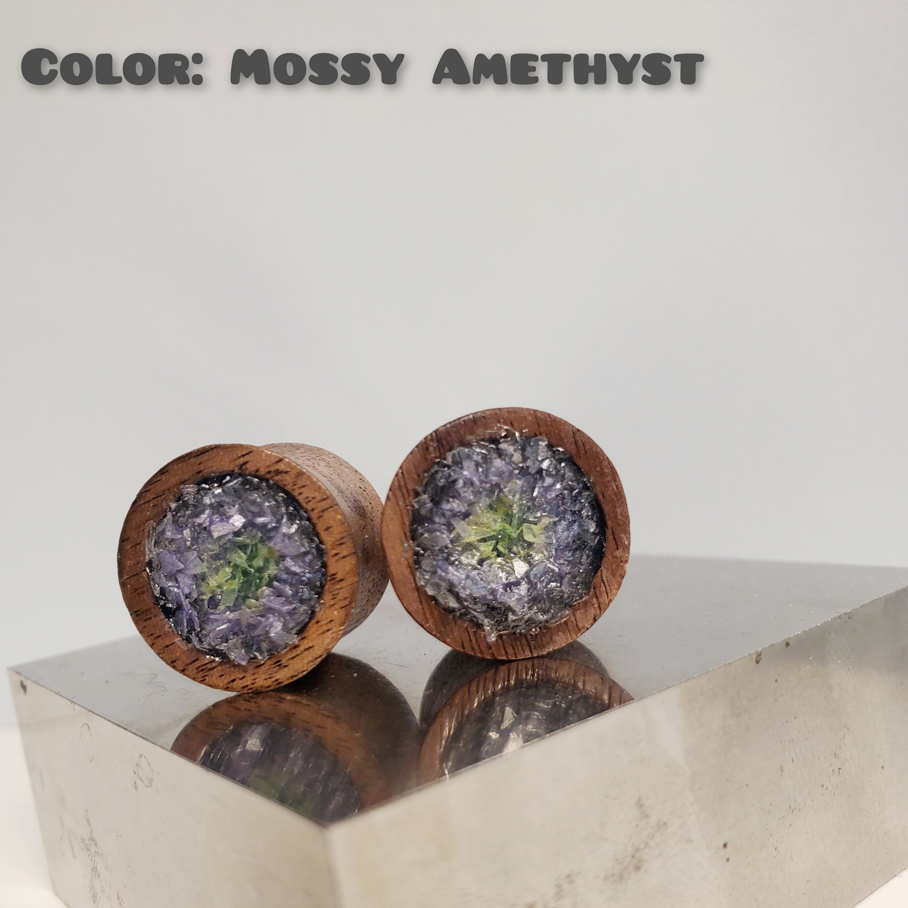 Custom Pair of Faux Geode Plugs - Etsy