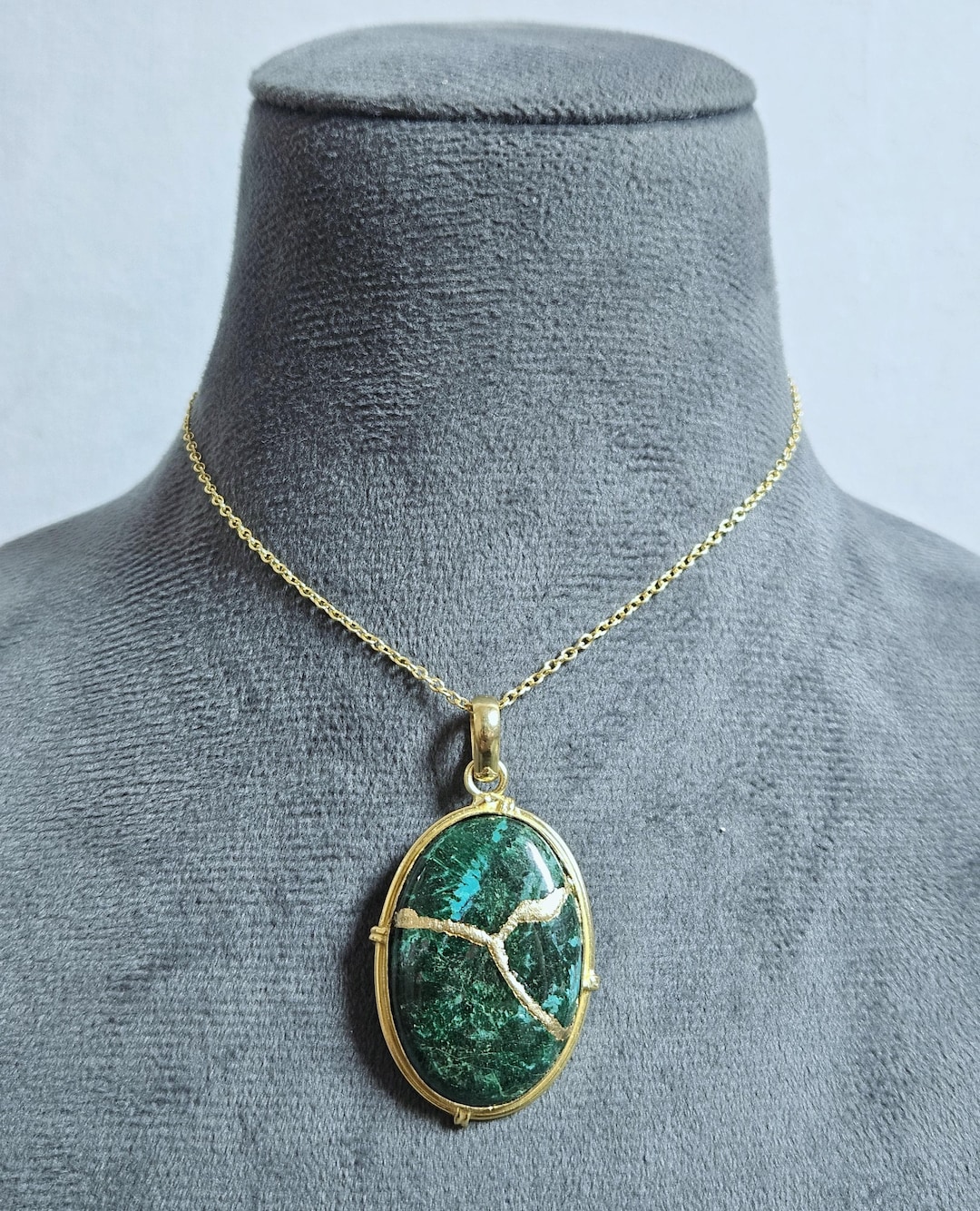 KINTSUGI NECKLACE JAPANESE Art Handmade Jewelry Heart Necklace ...