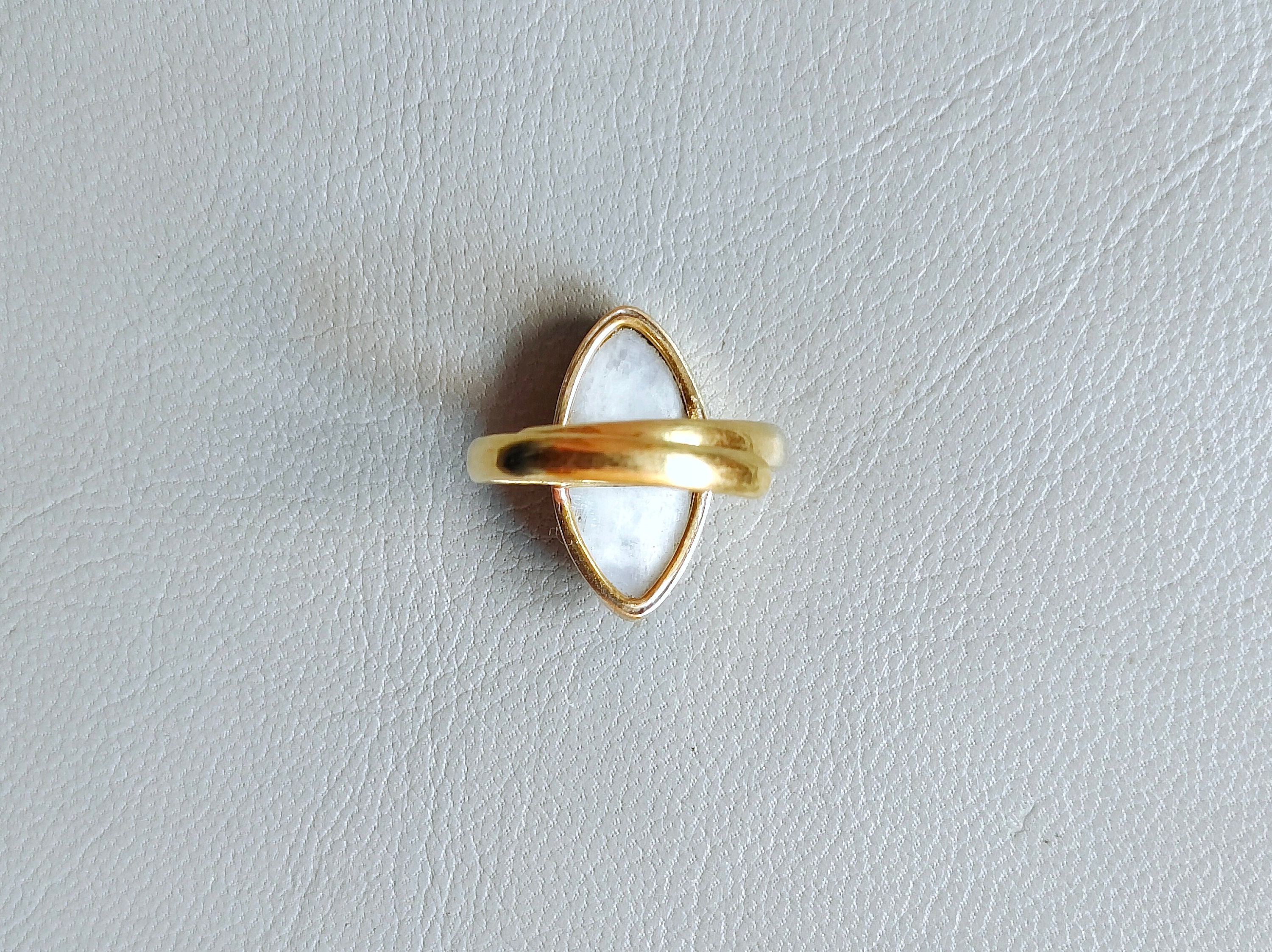 Moonstone Brass Ring by Remade Art of Japan Kintsugi Japanese Artistry ...