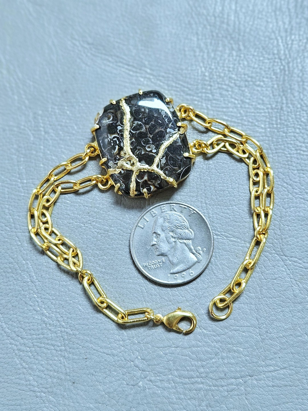 GOLD BRACELET INITIAL Kintsugi Art Japanese Wabi Sabi Bracelet Ankle ...