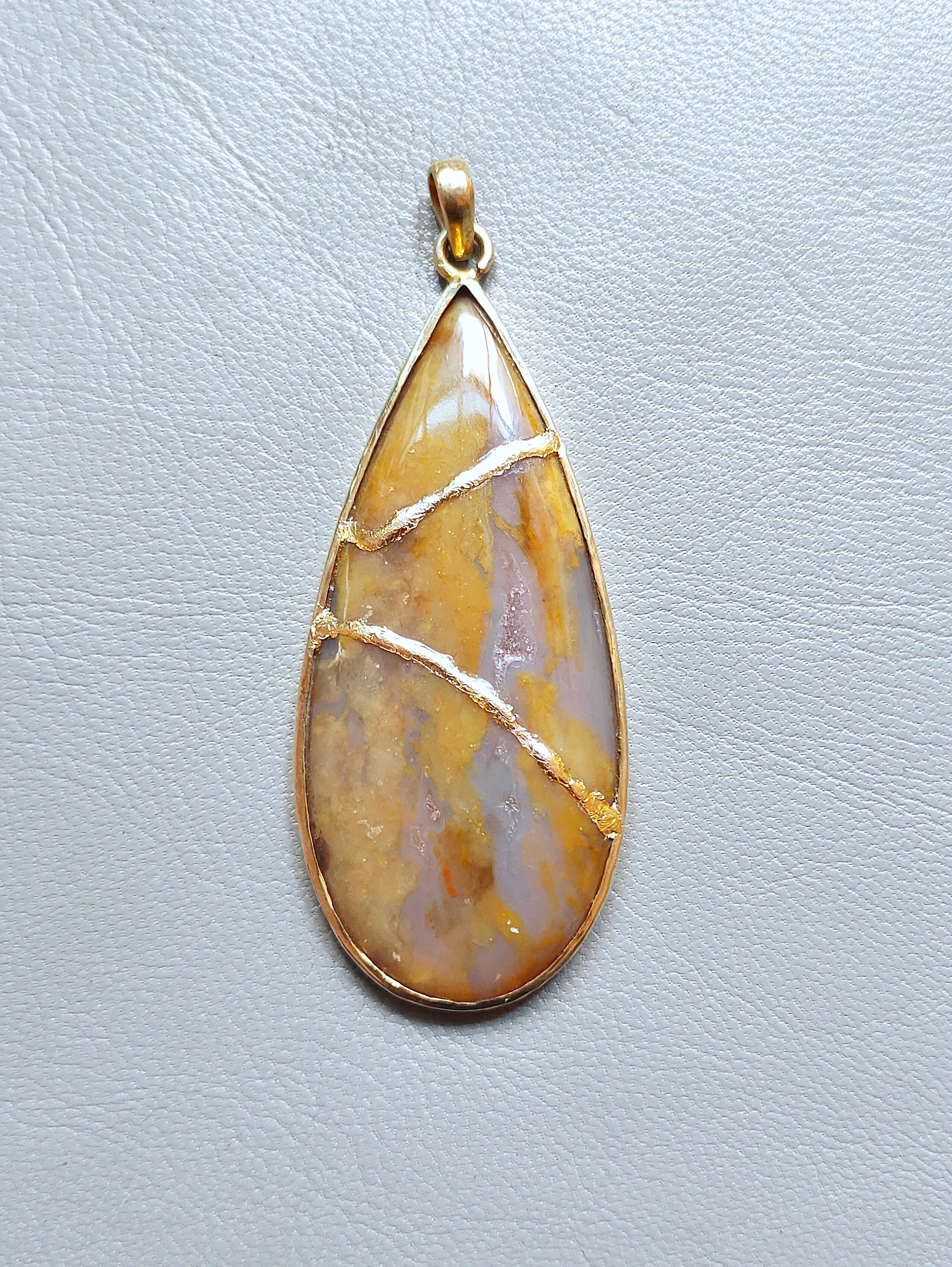 Pendant Repaired With Kintsugi Kintsukuroi Japanese Art 22k Gold Egg ...