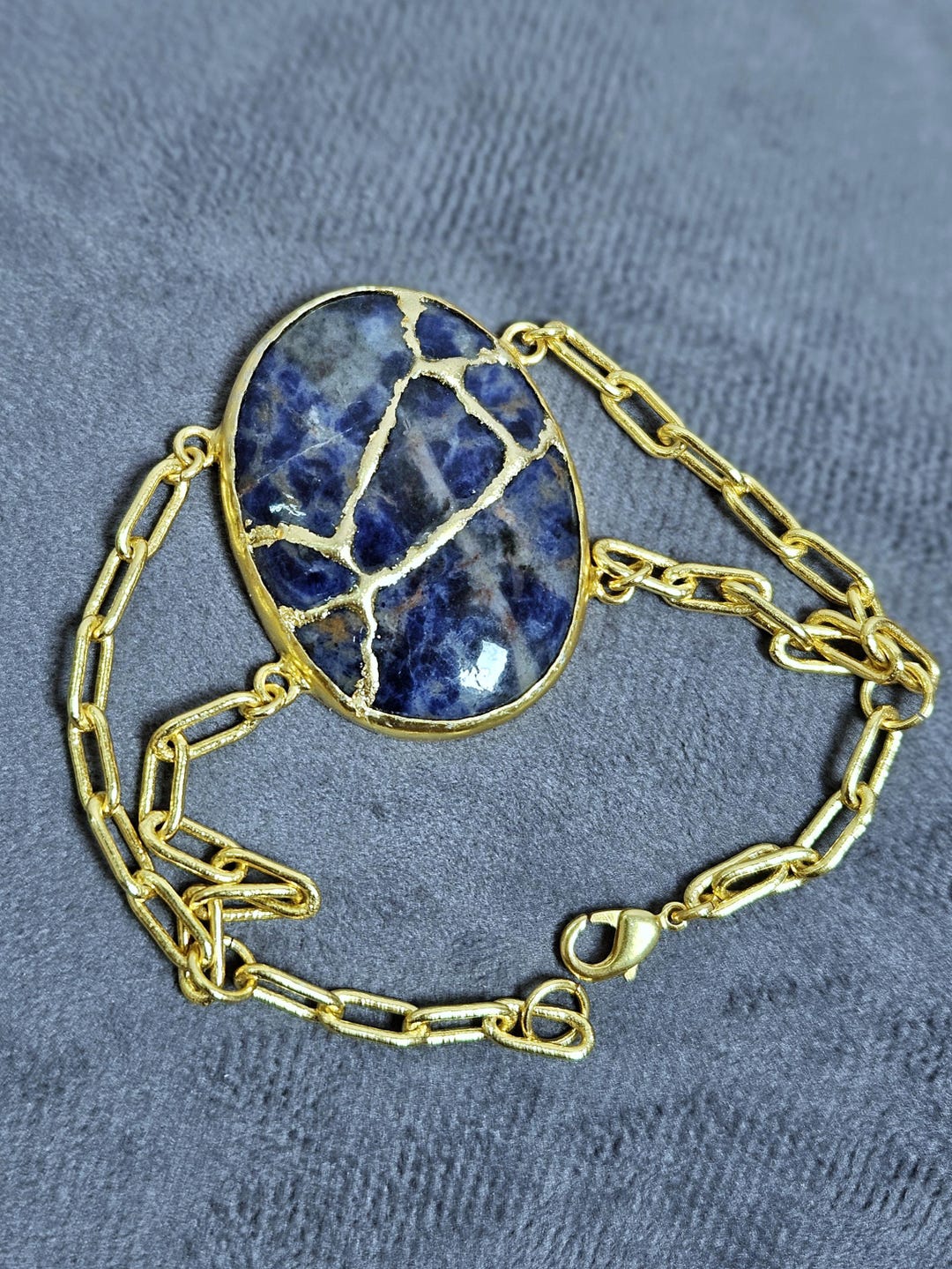 GOLD BRACELET (plated) KINTSUGI Art Japanese Handmade Jewelry Crystal ...