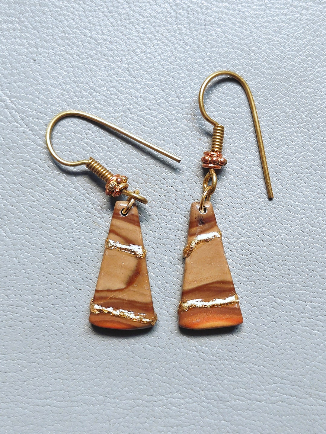 Kintsugi Earrings Repaired With 22k Gold Using Kintsukuroi Japanese Art ...